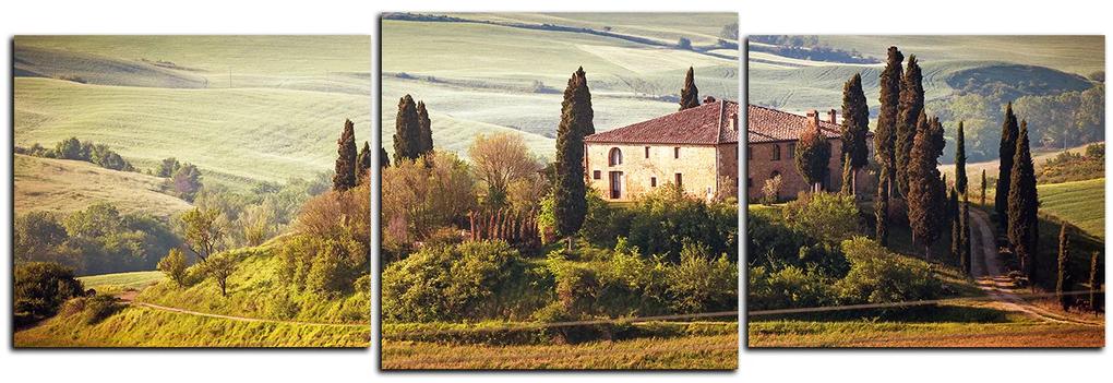 Obraz na plátně - Italská venkovská krajina - panoráma 5156D (150x50 cm)