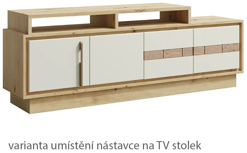 KEKS | TV stolek K4a | 170 cm | artisan/kašmír/dřevo dub