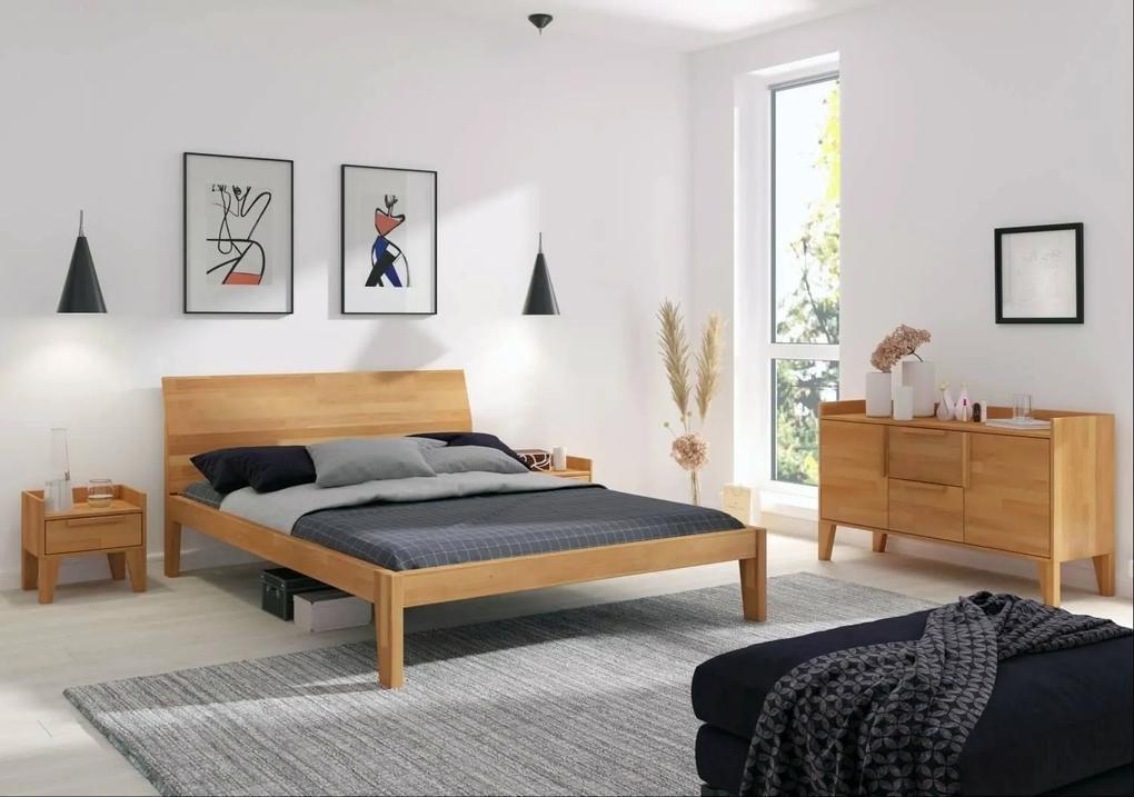 Buková postel Agava - zvýšená   ,  140x200 cm