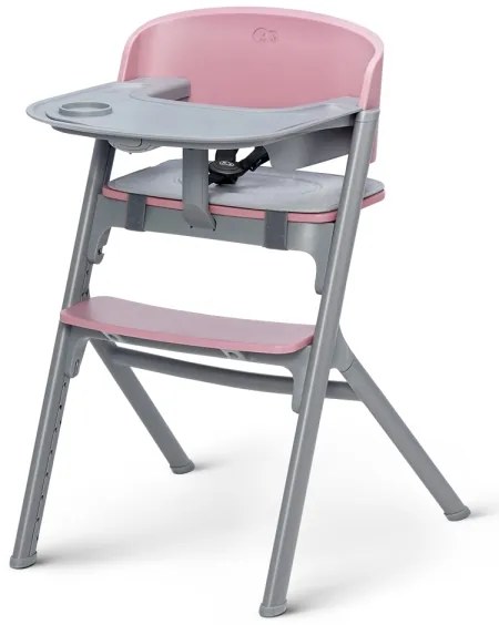 KINDERKRAFT SELECT-Dětská jídelní židle LIVY Premium Aster pink + lehátko CALMEE