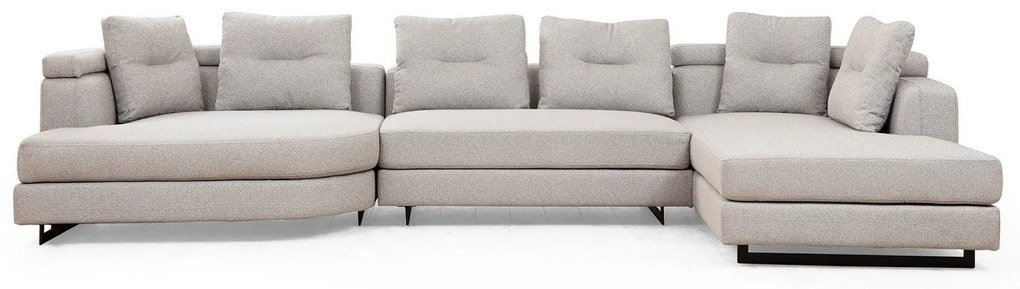 Designová rohová sedačka Katela světle šedá