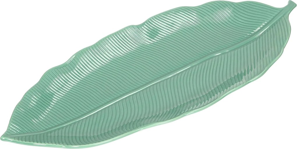 Talíř Jungle Leaves 47cm light green