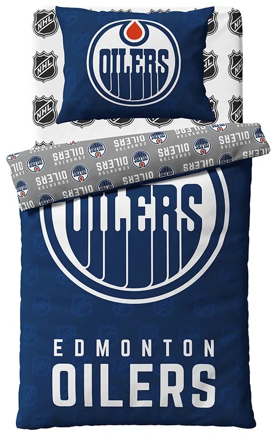 Hokejové povlečení NHL Edmonton Oilers Shields Velikost: 140x200 + 70x90 cm