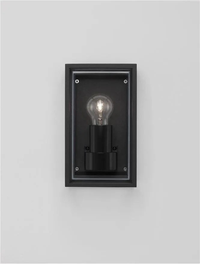 NV 9492760 Venkovní nástěnné svítidlo REGINA antracitový hliník čirý a matný akryl E27 1x12W 220-240V bez žárovky IP65 - NOVA LUCE