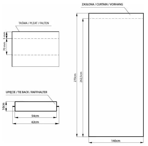 Šedobéžový dimout závěs 140x270 cm Kierra – Restilo
