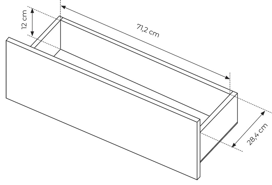 LANG c | konferenční stolek 1S | 80x60 cm | černá/dub evoke