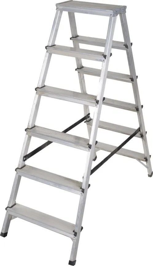 Drabest Hliníkové schůdky oboustranné 6 stupňů