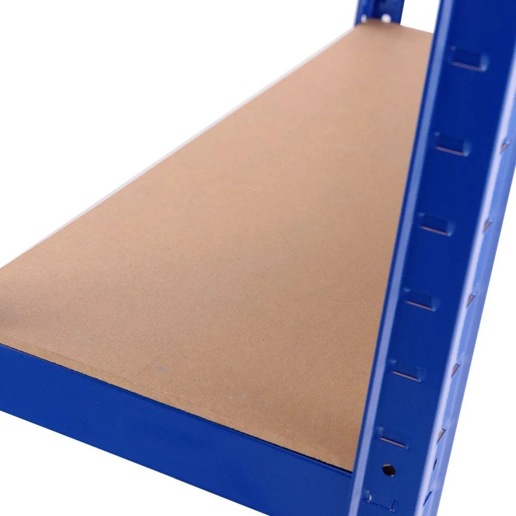 Costway Úložný regál 5 úrovní s kovovým rámem, nosnost do 650 kg, modrý