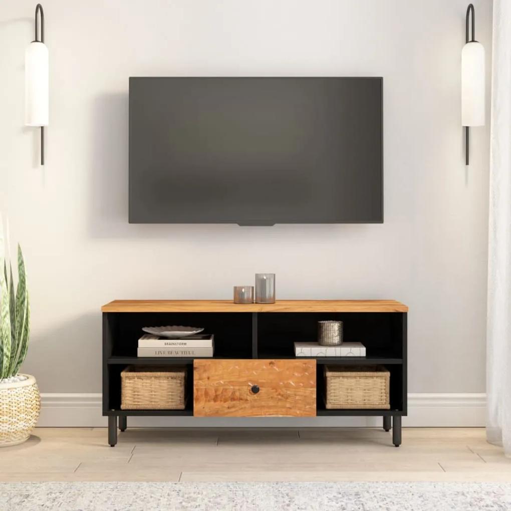TV stolek 100 x 33 x 46 cm masivní akáciové dřevo - Default Title