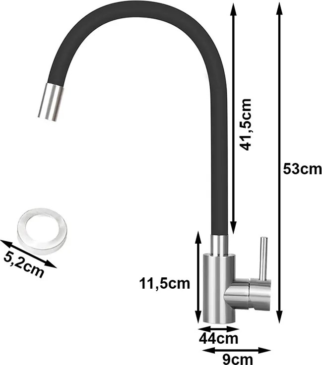 Verk Group Flexibilní kuchyňská baterie s otočnou výpustí 360 flexible