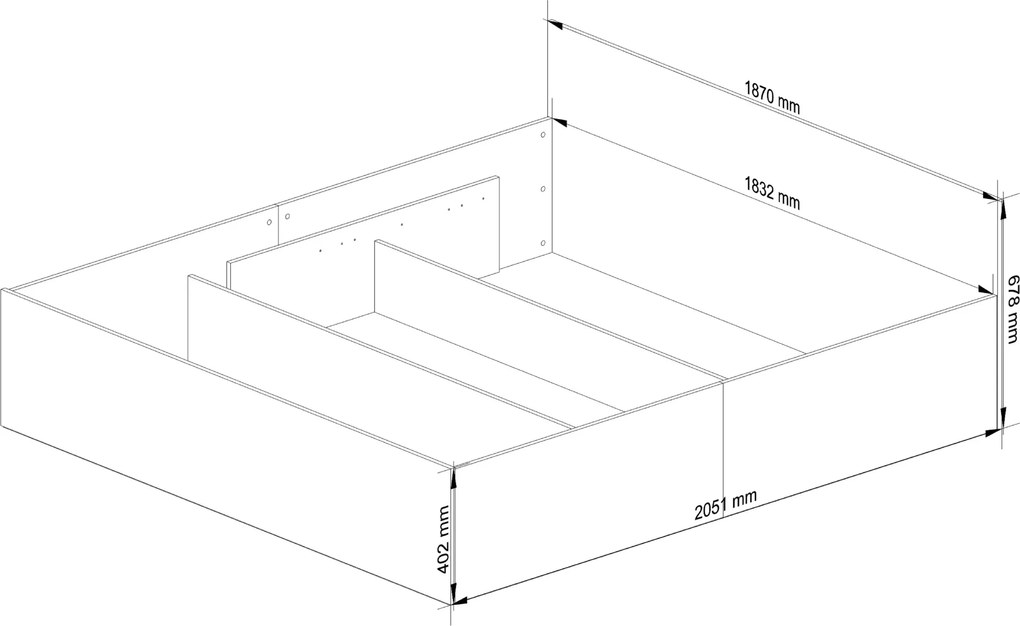 Postel CLP 180x200 cm dvoulůžko s roštem dub sonoma