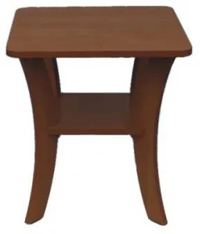 Odkládací stolek čtverec 51 x 51 cm oblé nohy Dub RJK světlý