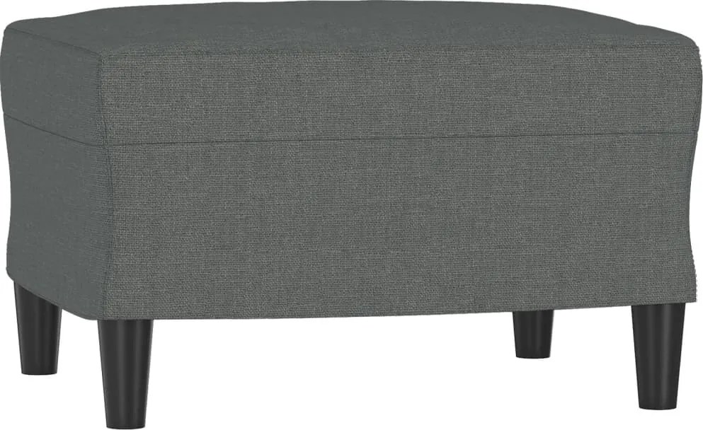 Křeslo s podnožkou tmavě šedé 60 cm textil 3201128