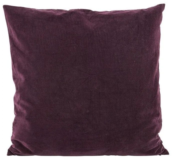 House Doctor Sametový povlak na polštář Aubergine 50x50, fialová barva, textil
