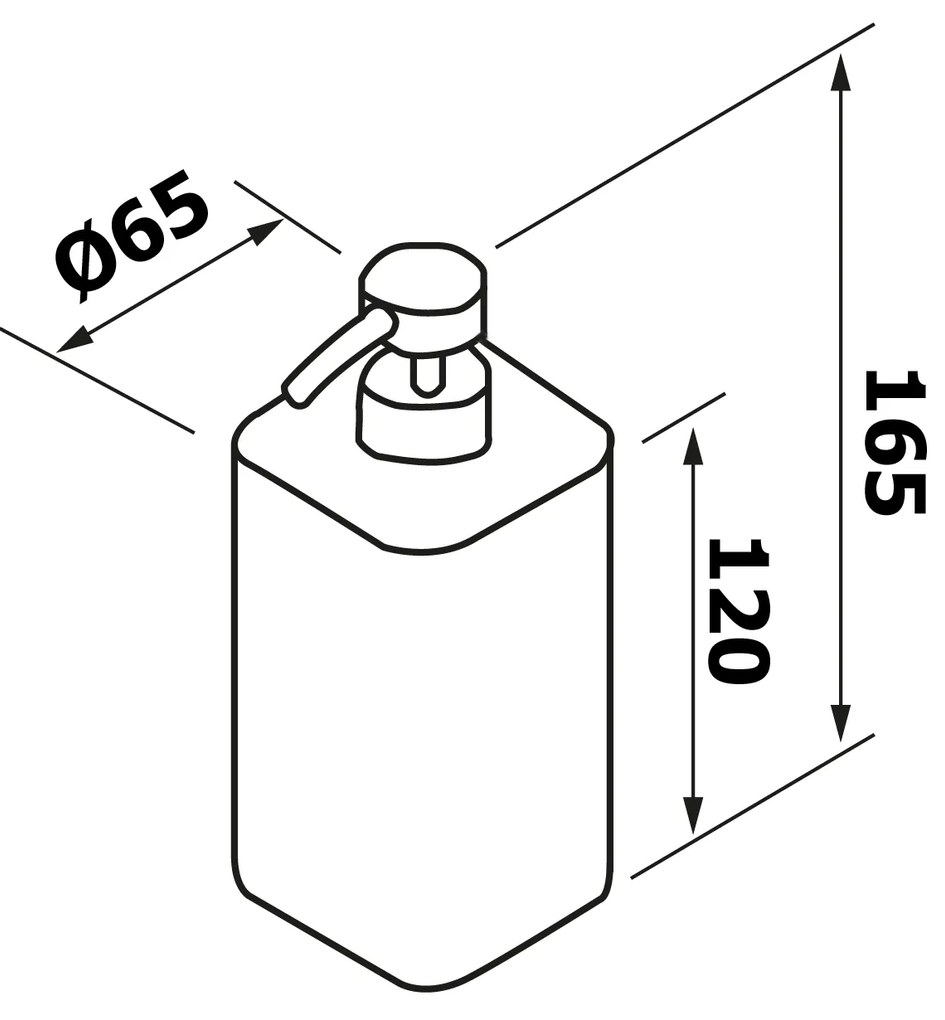 Sapho, SYLVIA dávkovač mýdla na postavení, keramika/chrom, 1309-31