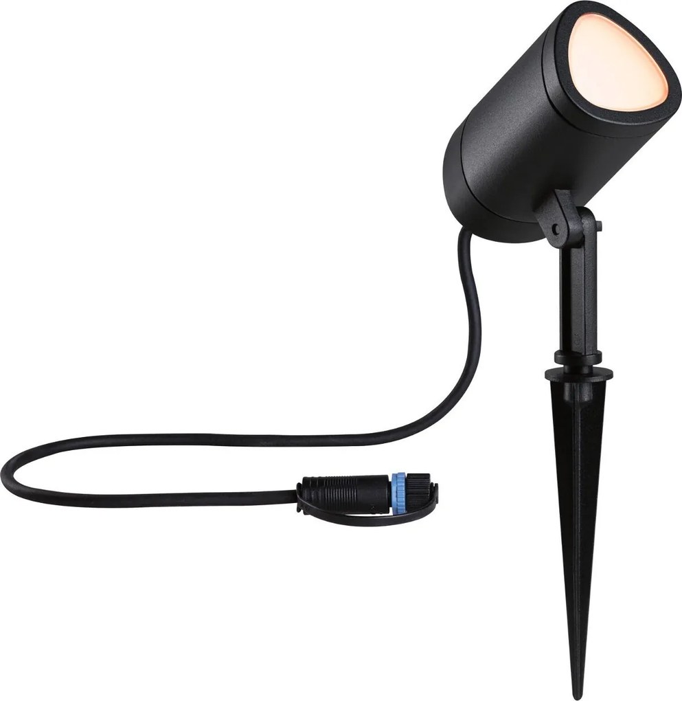 P 94849 Plug & Shine LED bodové zahradní světlo Smart Home Zigbee Shira IP65 RGBW+ 6,5W antracit - PAULMANN