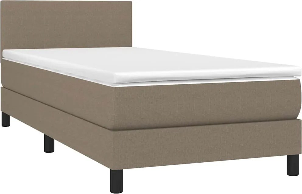 Box spring postel s matrací a LED taupe 90x190 cm textil 3132961