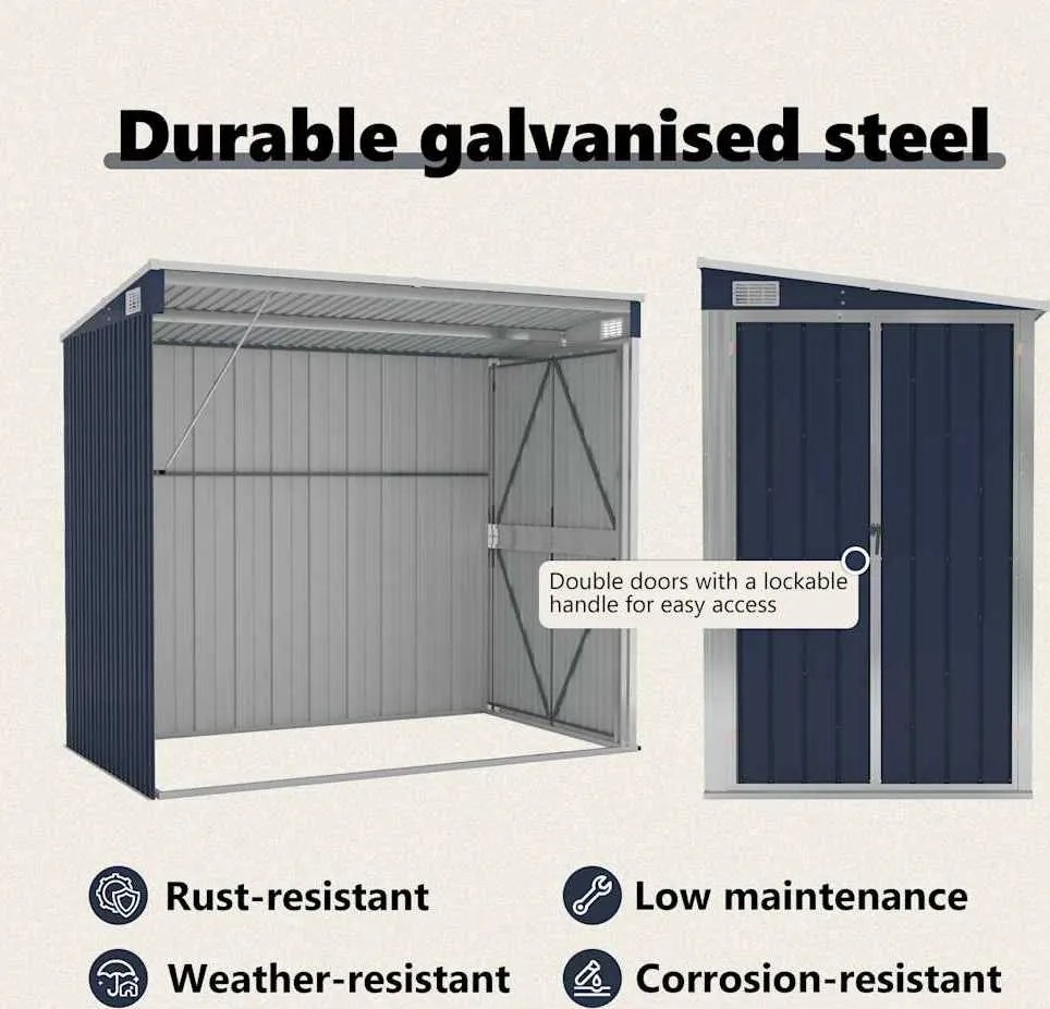 vidaXL Zahradní kůlna 118 x 194 x 178 cm pozinkovaná ocel [316222] Barva: Zelená