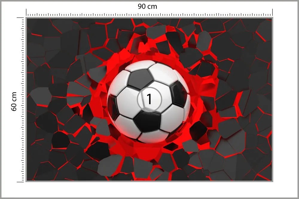 Fototapeta Fotbal 3D Omyvatelný vlies 135x90