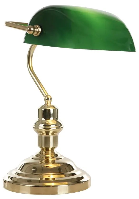 Globo GLOBO 2491 - Stolní lampa ANTIQUE 1xE27/60W zelená - zlatá GL0430
