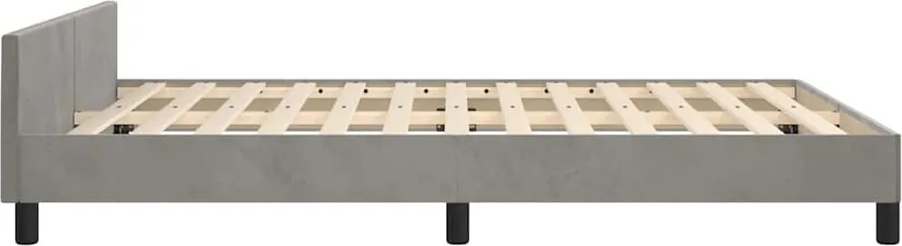 Rám postele bez matrace světle šedý 140 x 190 cm samet 3125995