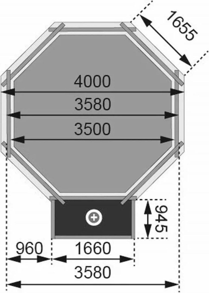 Bazén KARIBU model 1B (45627) 4,0 x 4,8 m LG3448