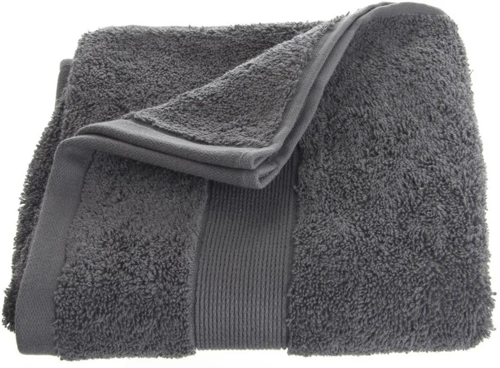 Ručník, šedý ručník, bavlněný ručník - tmavě šedá barva, 90 x 50 cm