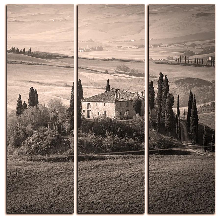 Obraz na plátně - Italská venkovská krajina - čtverec 3156QB (105x105 cm)