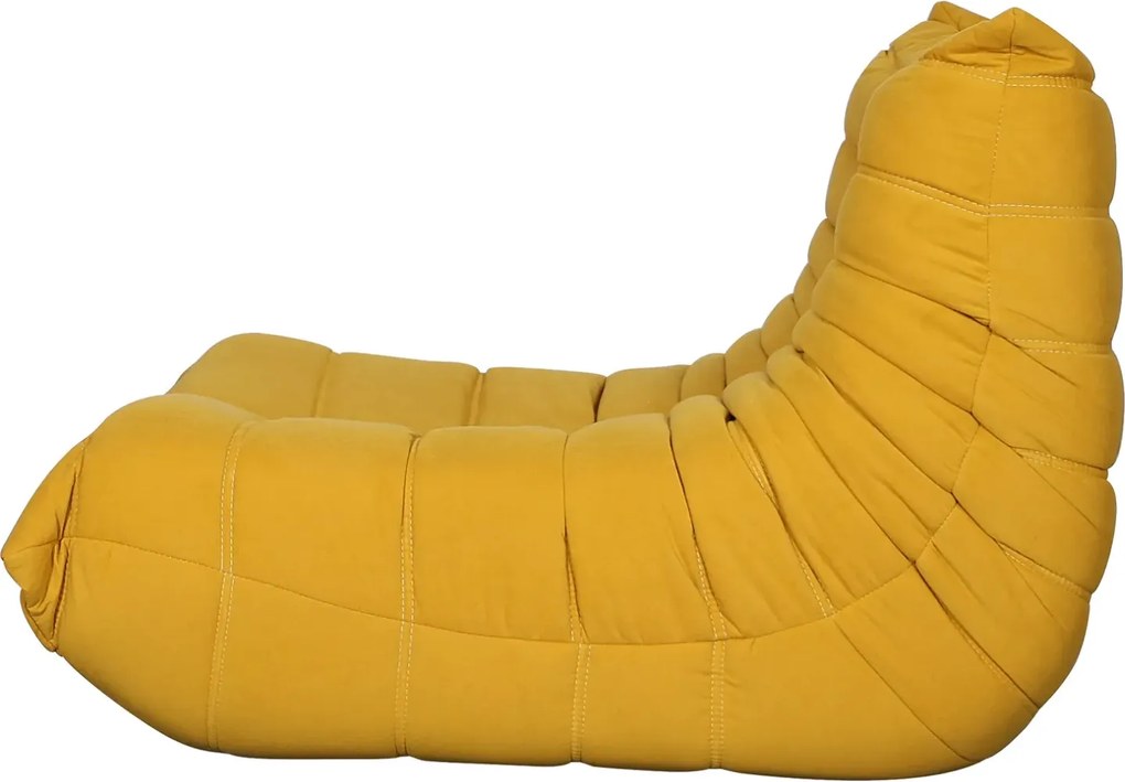 Designové křeslo Nua samet hořčicové