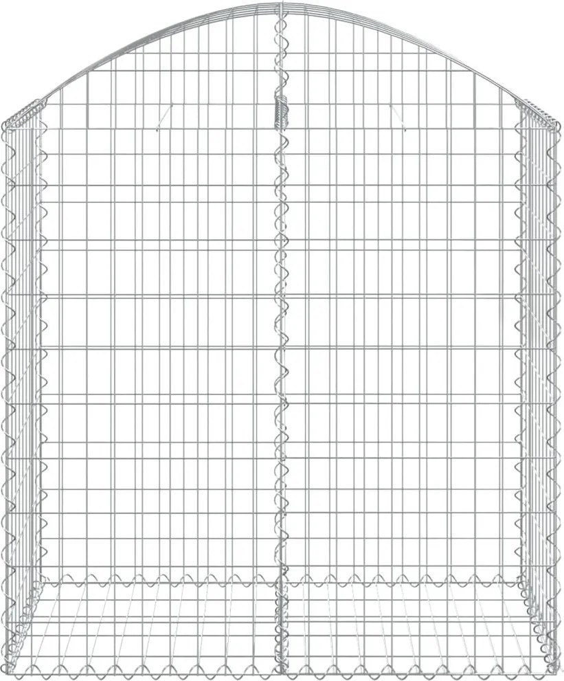 Klenutý gabionový koš 100 x 50 x 100/120 cm pozinkované železo 153435
