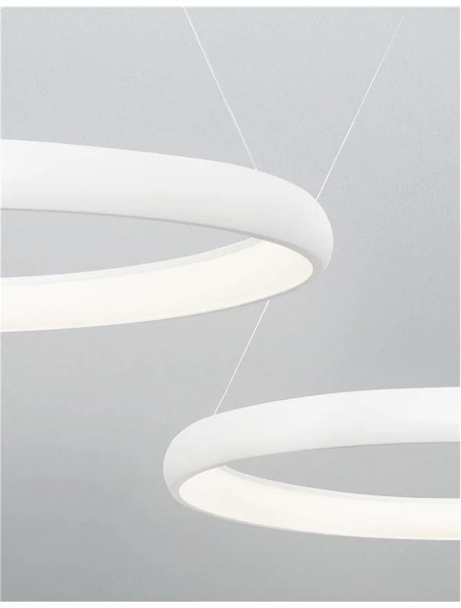 Nova Luce Závěsné LED svítidlo ALBI, 80W 3000K stmívatelné Barva: Bílá