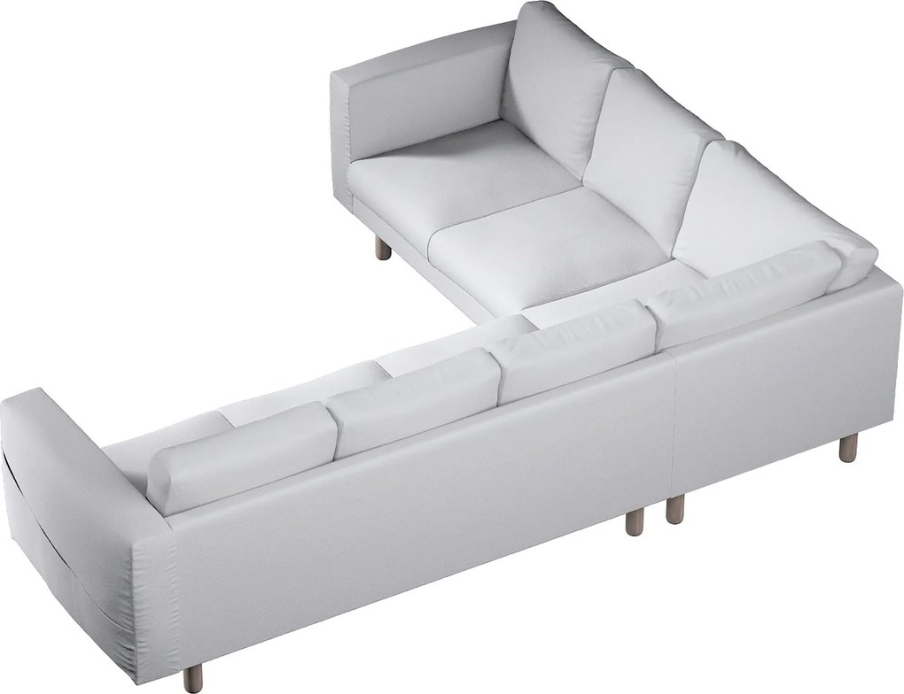 Potah na pohovku IKEA Norsborg rohová 5-místná barva bílá látka pletený vzor