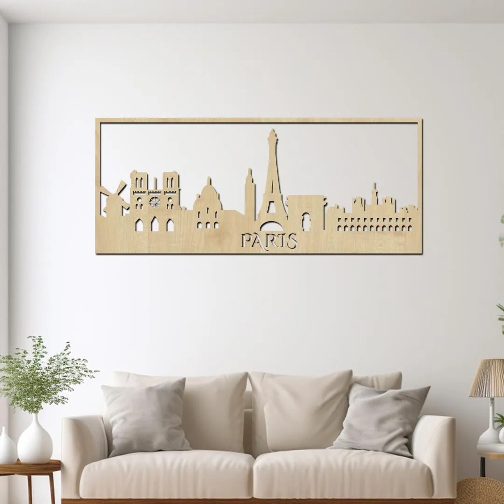 dřevo života Dřevěná dekorace na zeď PAŘÍŽ Zvolte rozměr (cm): 40x11, Zvolte barvu dekoru: Černá