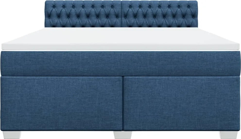 Box spring postel s matrací modrá 180x200 cm textil 3285980