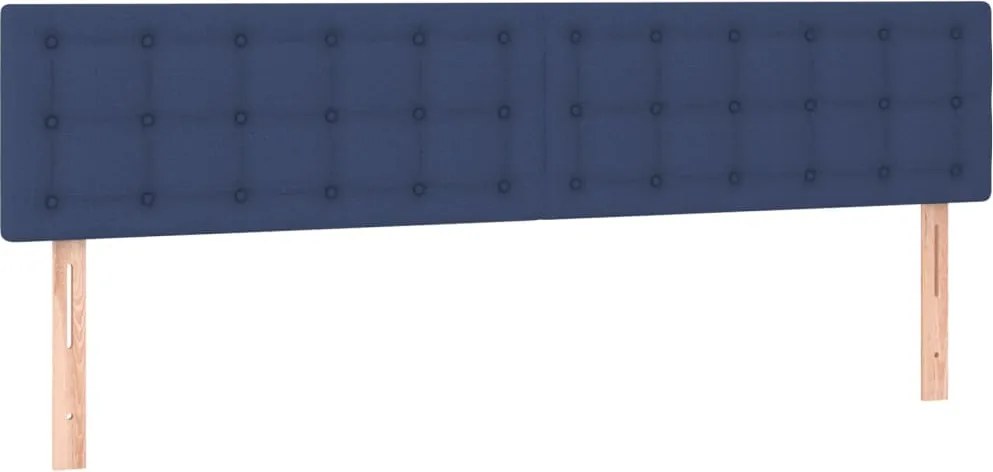 Box spring postel s matrací modrá 200x200 cm textil 3140967