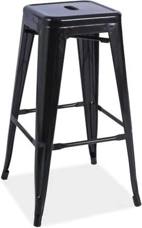Barová židle Long - černá
