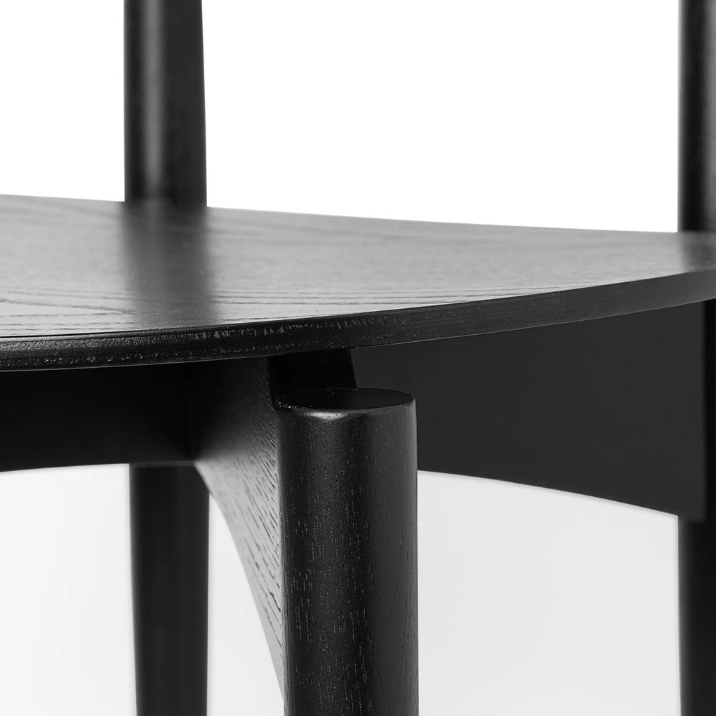 FERM LIVING Jídelní židle Herman Wood, Black