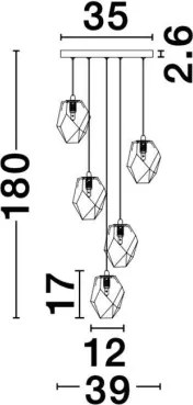 Závěsné svítidlo NOVA LUCE ICE G9 9160235 bez žárovky