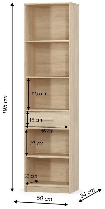 Regál se šuplíkem TEYO 1S Tempo Kondela