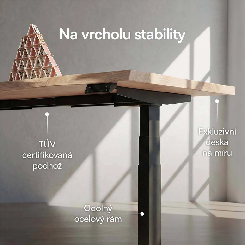 Výškově nastavitelný stůl Liftor Expert, Arktická šedá, elektricky polohovatelný