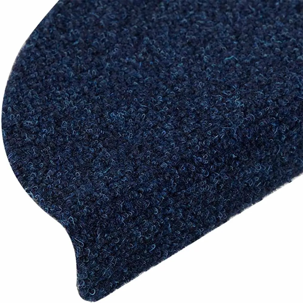 Schodové rohože samolepicí 5 ks 56 x 17 x 3 cm tmavě modré půlkulaté 149694