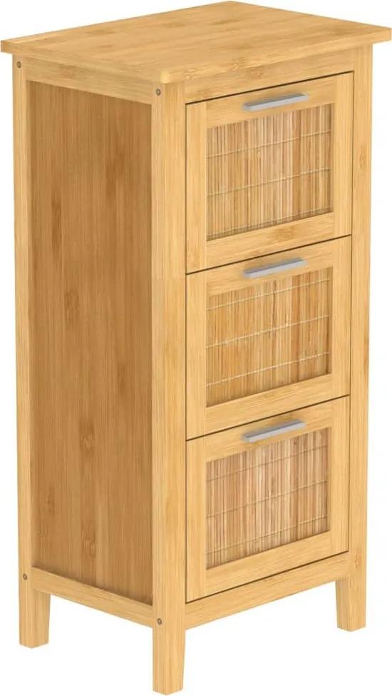 EISL Koupelnová skříňka se 3 zásuvkami bambus 30 x 42 x 82 cm [438812]