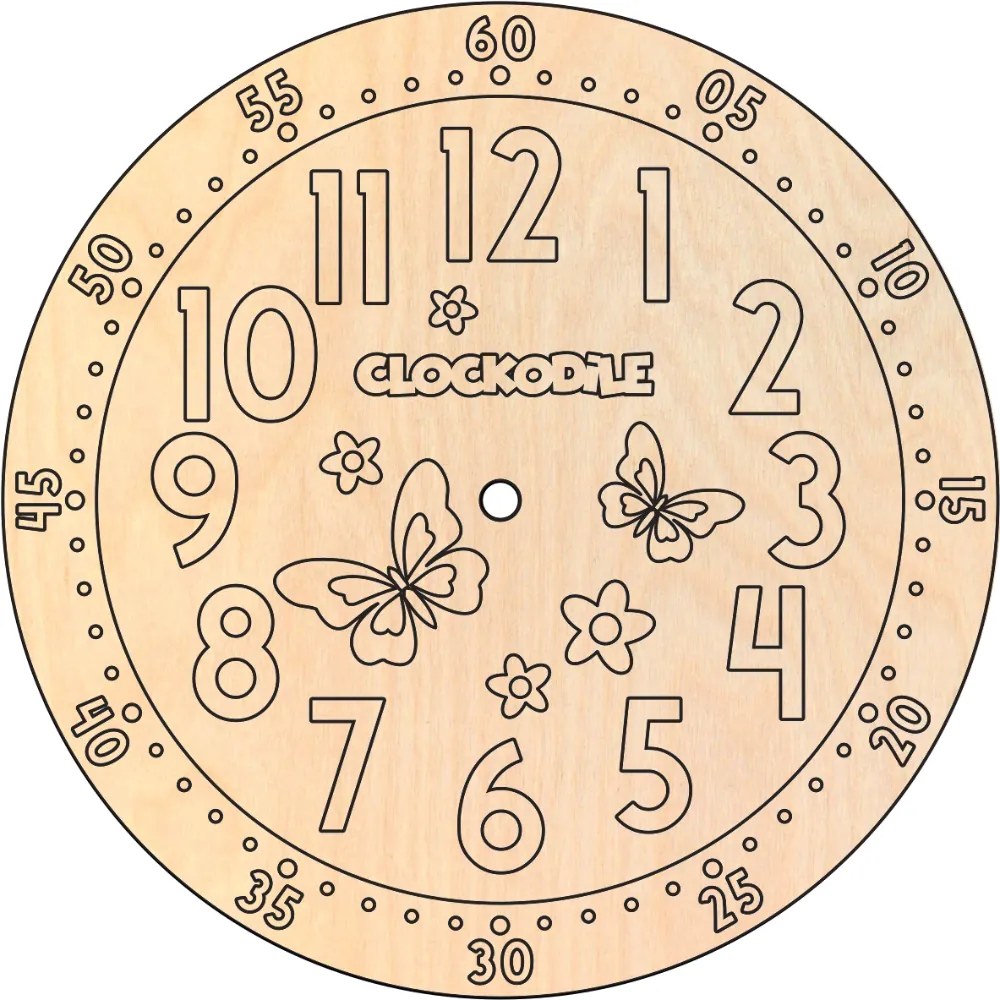 CLOCKODILE Set k výrobě nástěnných hodin s motýlky CLOCKODILE CREATIVE Butterflies CCT0021