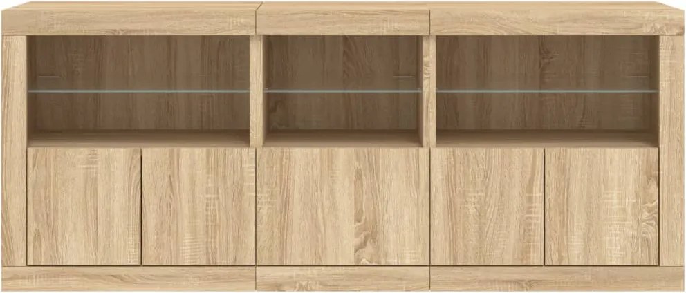 Příborník s LED osvětlením dub sonoma 162 x 37 x 67 cm 3208997