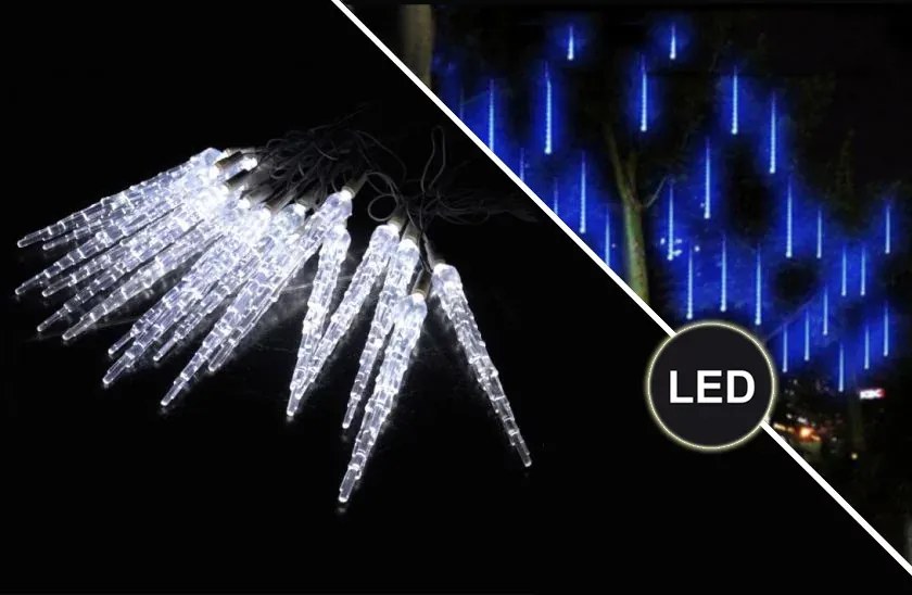 LED světelné rampouchy – 3 barvy – 43 cm - Vícebarevný