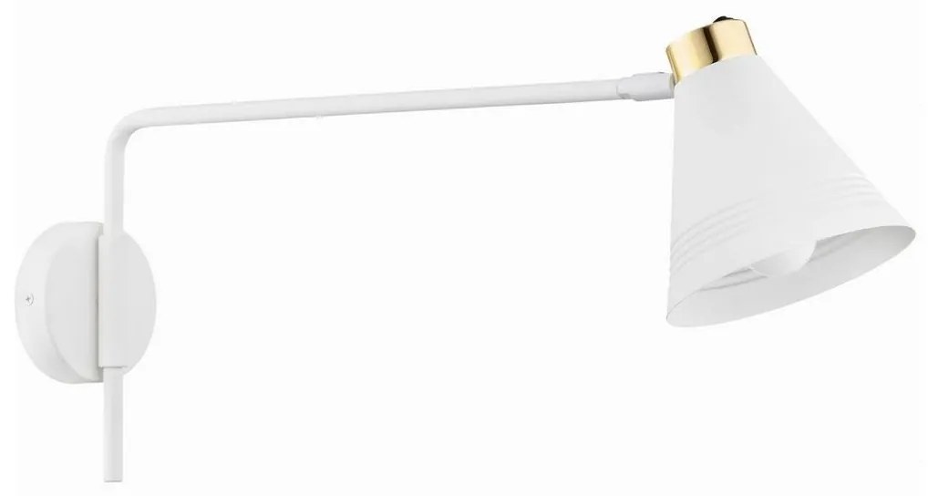 Argon Argon 8007 - Nástěnná lampa AVALONE 1xE27/15W/230V 57 cm bílá/zlatá AR8007