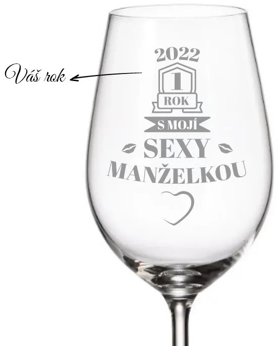 Dekorant Skleničky k výročí na víno SEXY MLANŽELKA