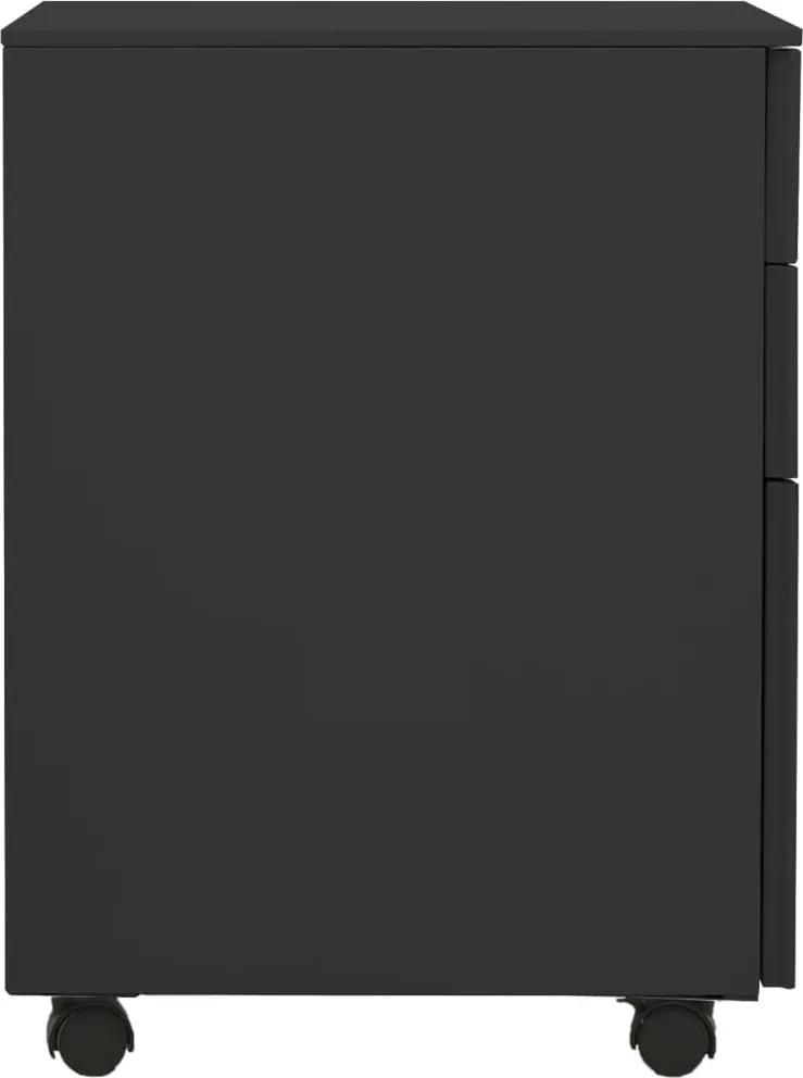 vidaXL Mobilní kartotéka 39 x 45 x 60 cm ocel [335981] Barva: světle šedá