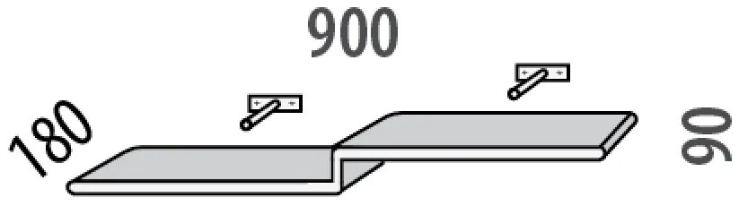 Police S&F 90 pravá Domestav F142 Materiál: Buk cink, Barevne provedení: Přírodní provedení