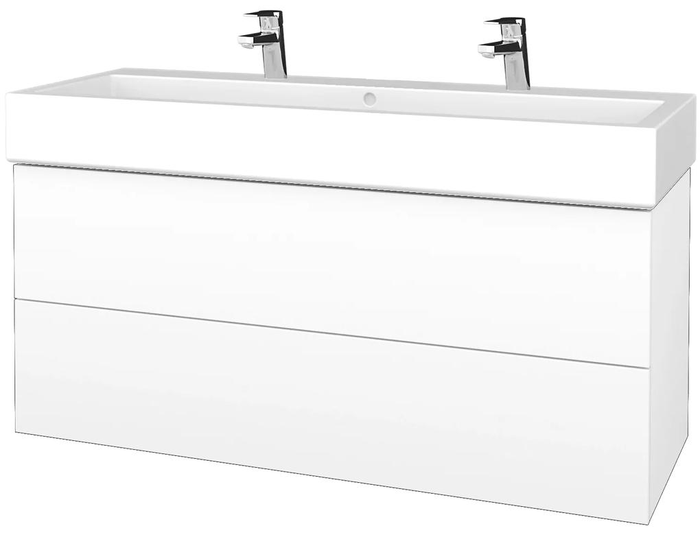 Dřevojas Koupelnová skříň VARIANTE SZZ2 120 Varianta: M01 Bílá mat / M01 Bílá mat
